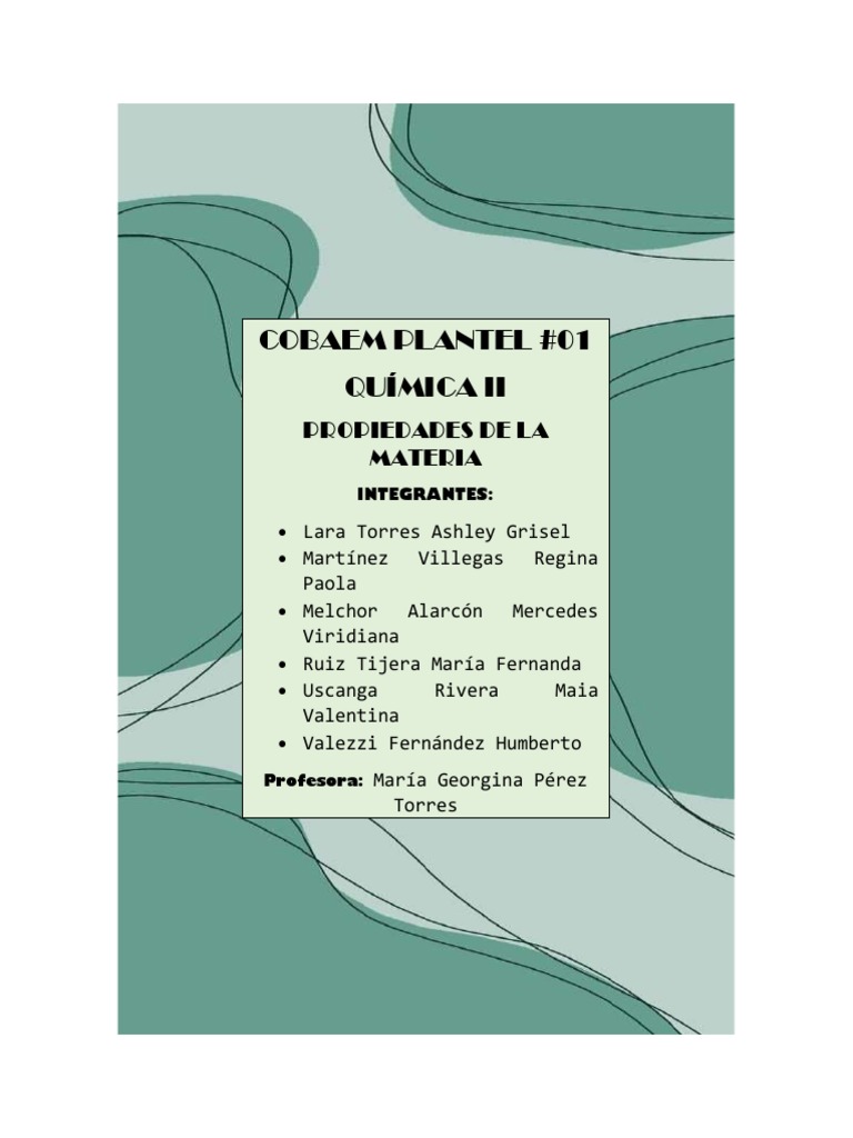 Ejemplos de Propiedades de la Materia | PDF | Ciencias sociales ...