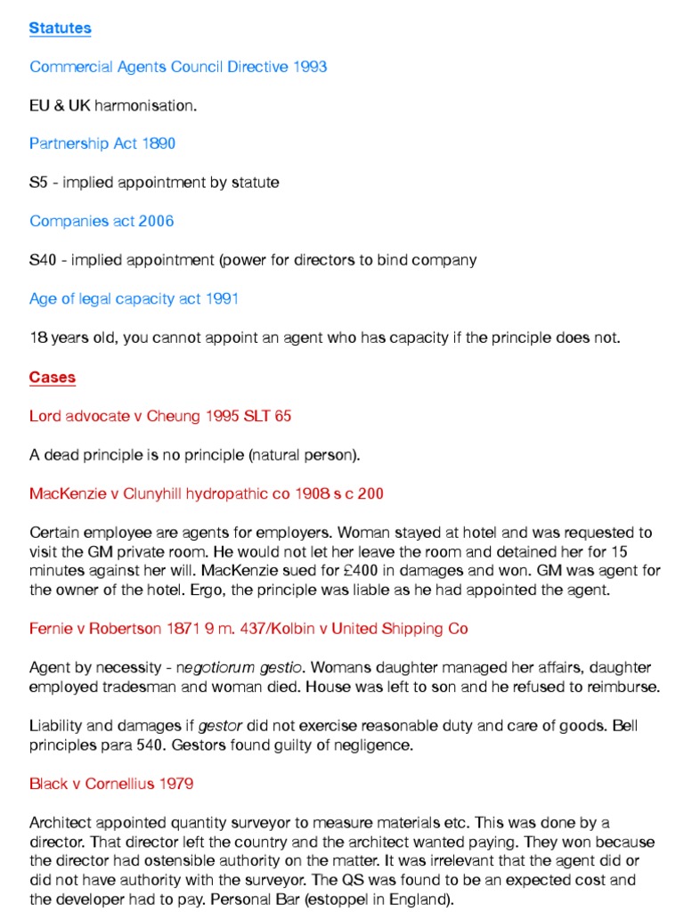 Cases For Agency | PDF
