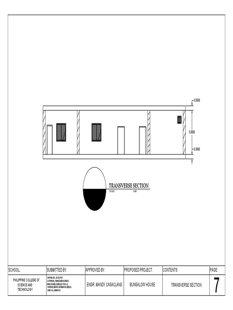 Transverse Section: School: Submitted By: Approved By: Proposed Project ...