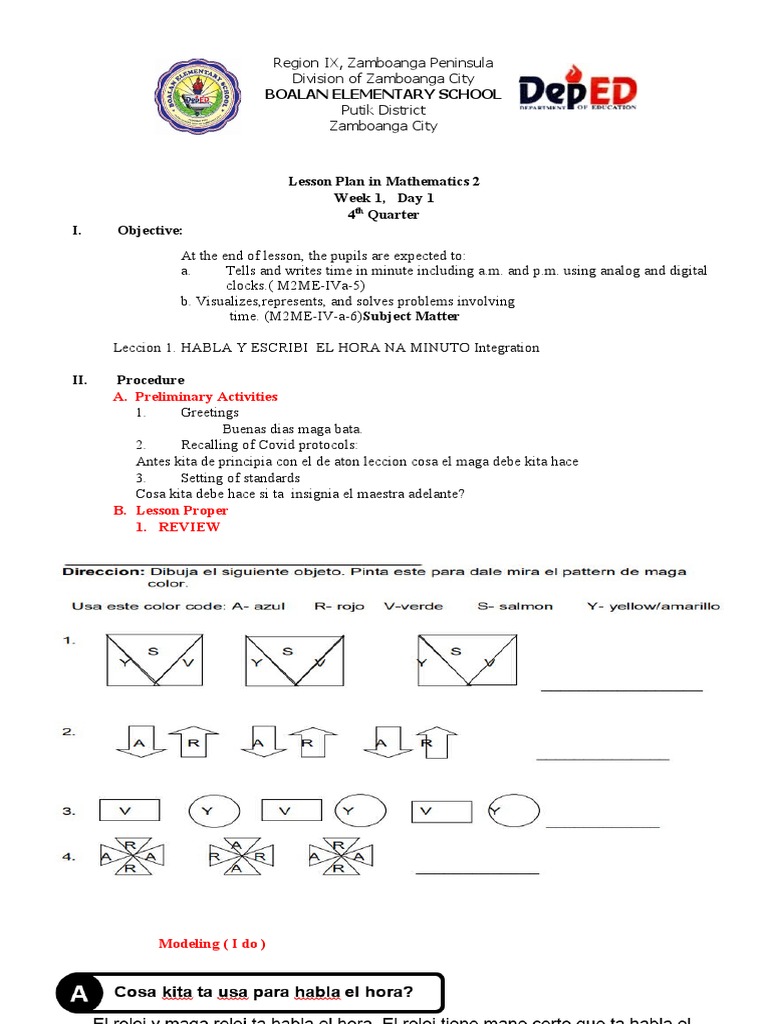 DLP Math Q4 WEEK 1 DAY 1 2 | PDF