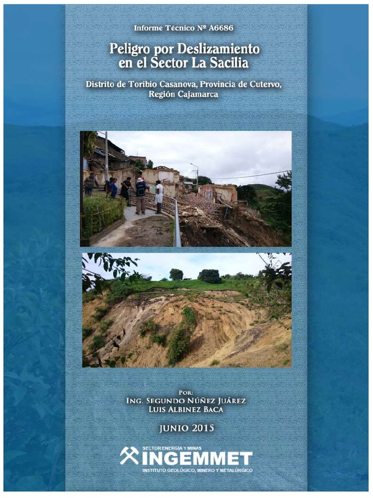 A6686-Peligro Por Deslizamiento Sector La Sacilia-Cajamarca | PDF | Agua | Roca (geología)