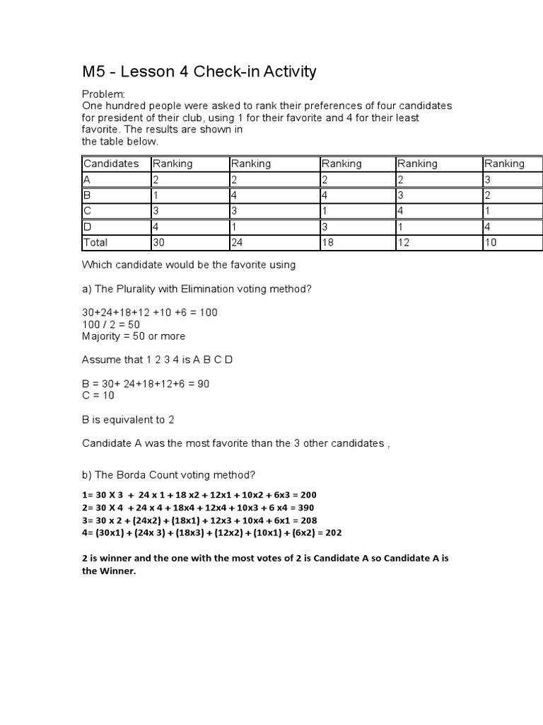 M5 - Lesson 4 Check-In Activity | PDF
