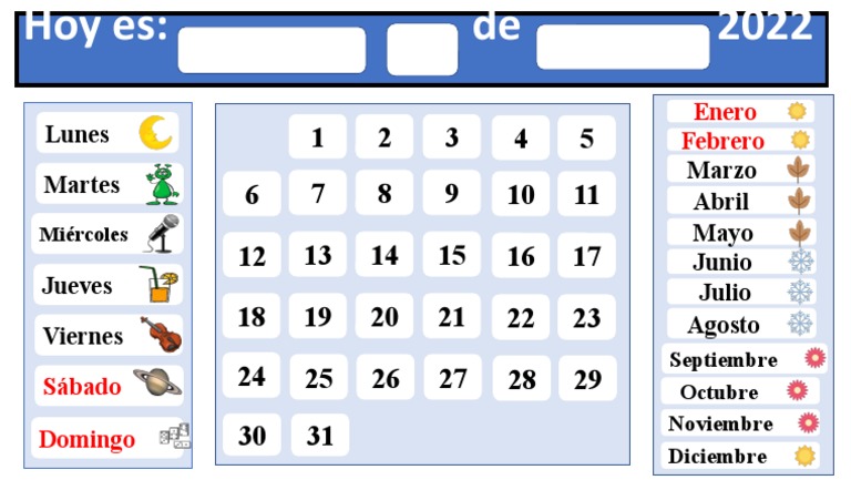 Calendario Interactivo | PDF