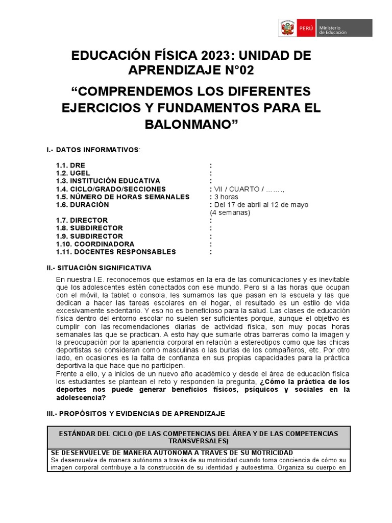 Experiencia De Aprendizaje 2 Ef 4 Pdf Aprendizaje Evaluación