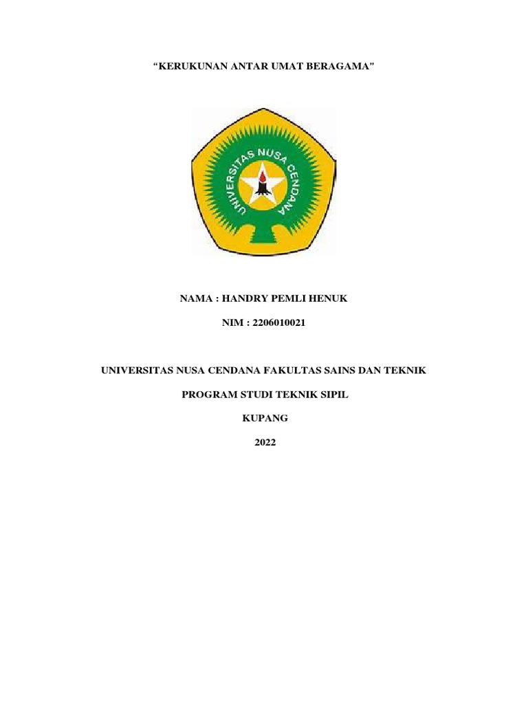 Handry Henuk - Kerukunan Antar Umat Beragama | PDF