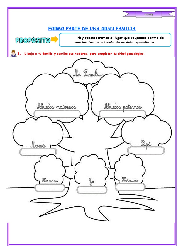 Formo Parte de Una Gran Familia: Dibuja A Tu Familia y Escribe Sus ...