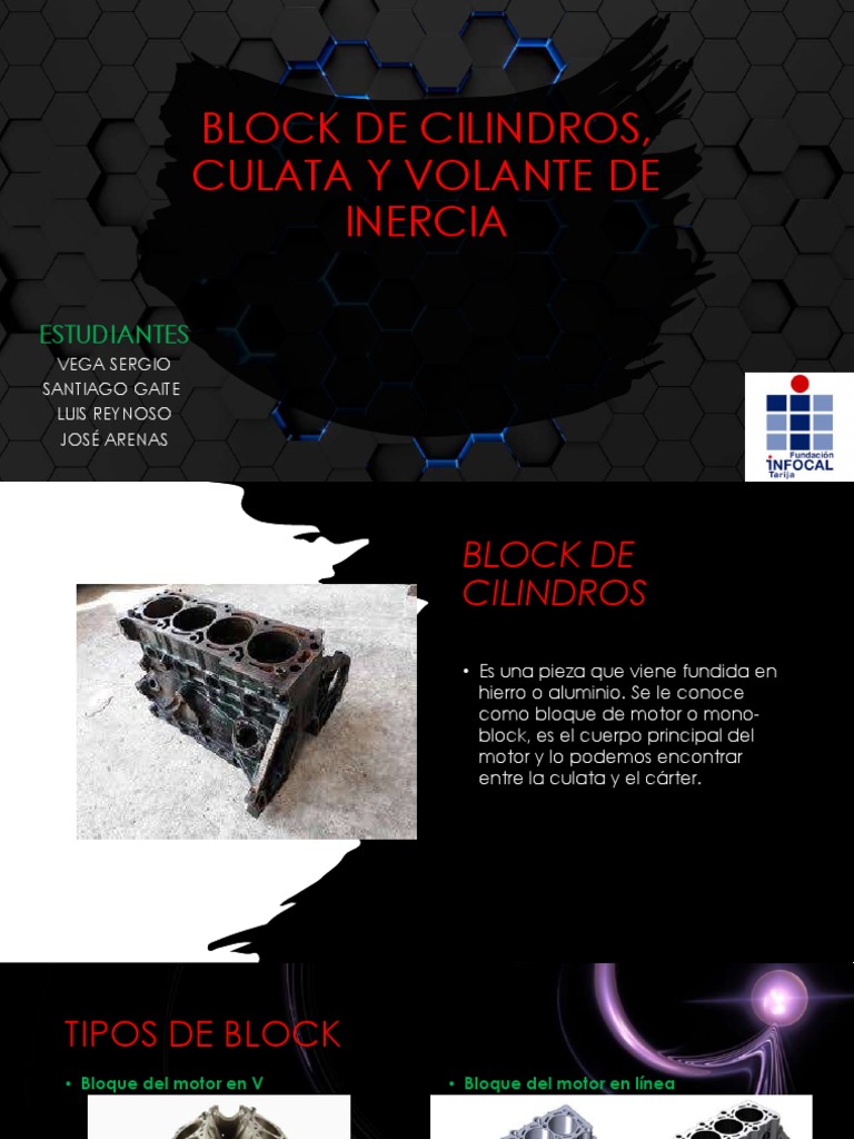 Block de Cilindros, Culata Y Volante de Inercia: Estudiantes | PDF ...