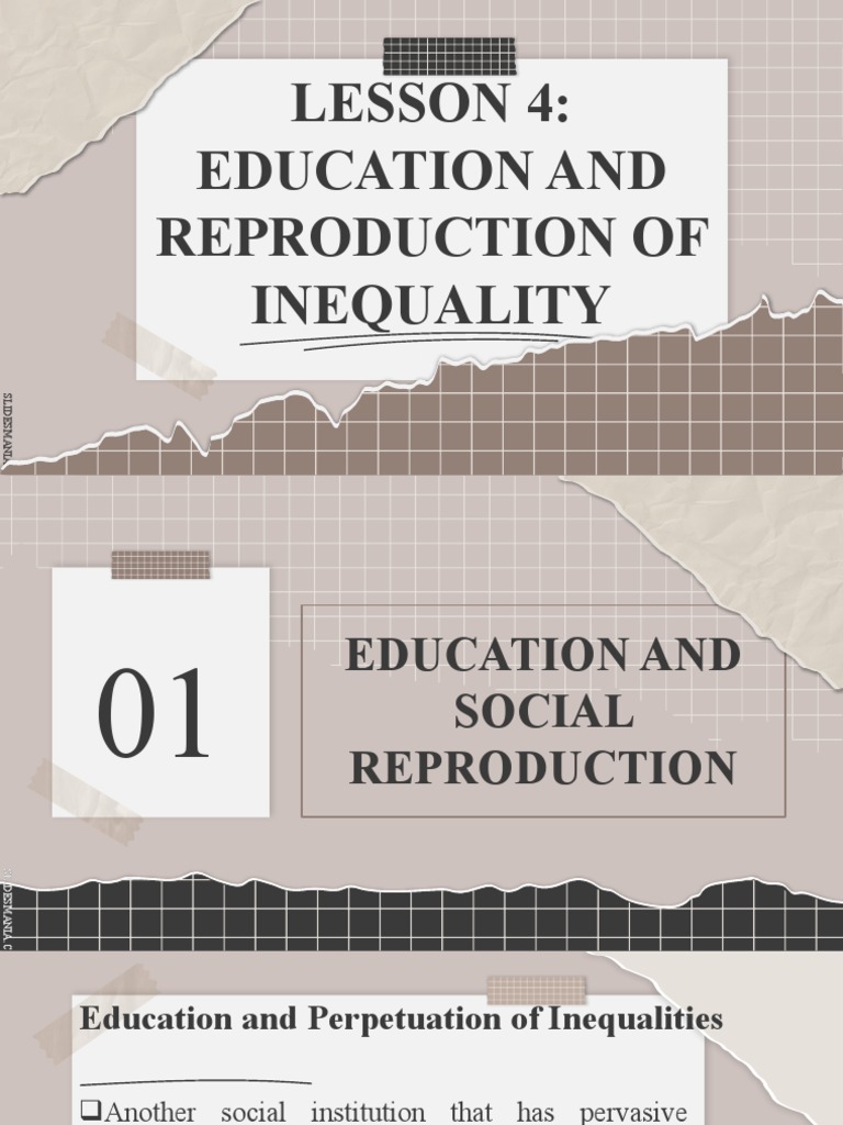 Lesson 4: Education and Reproduction of Inequality | PDF