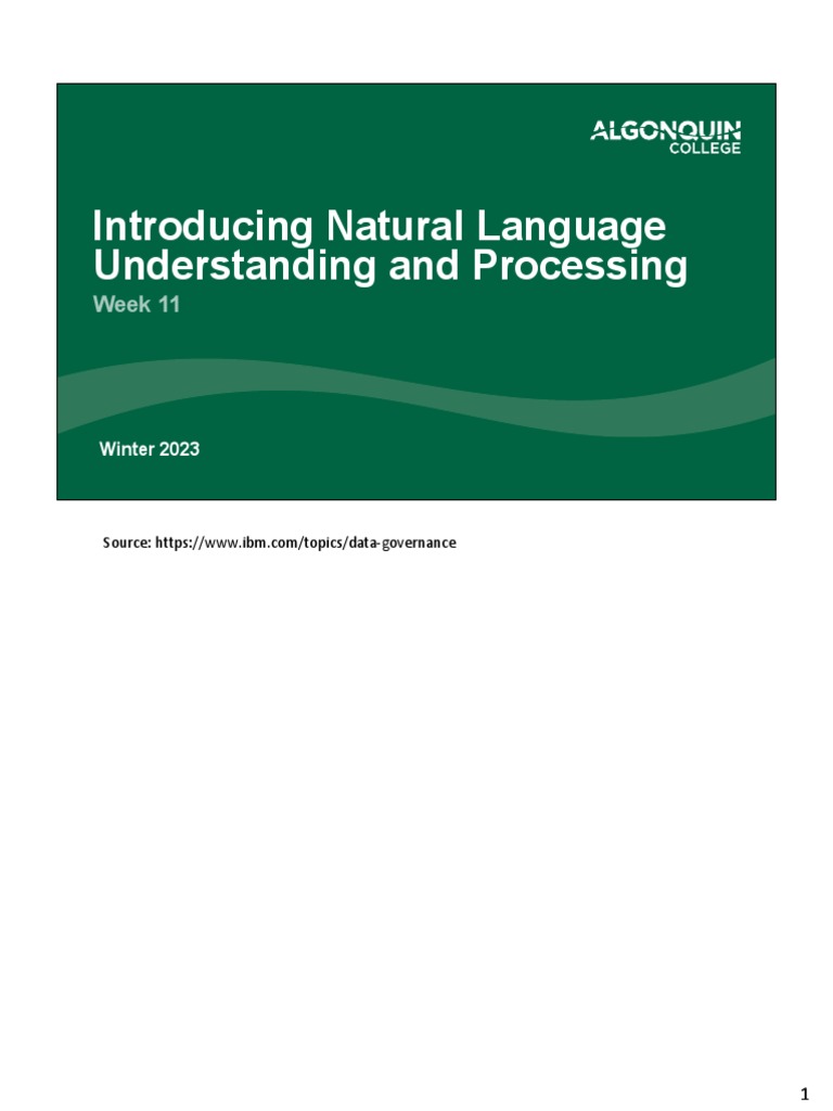 Introducing Natural Language Processing | PDF | Machine Learning | Speech Recognition