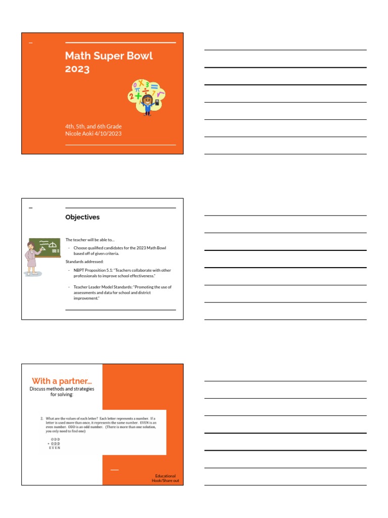 Math Super Bowl 2023 1 | PDF | Mathematics | Behavior Modification