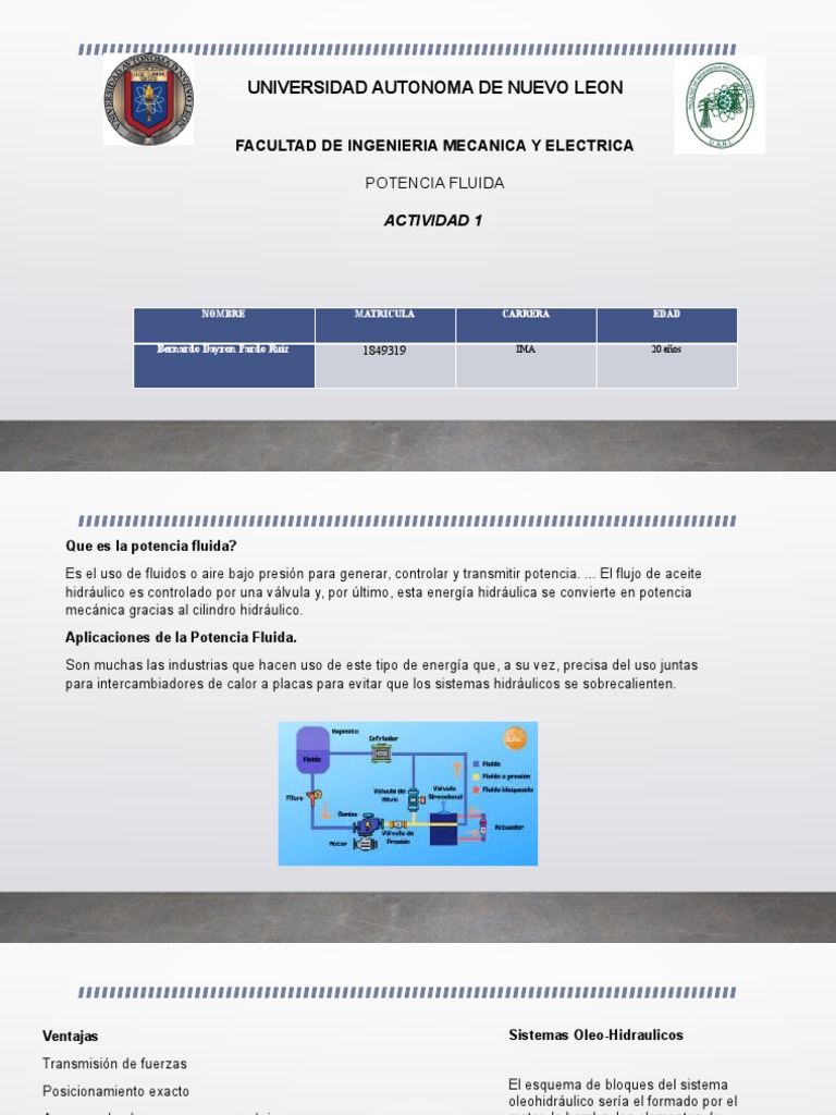 Actividad 1 Potencia Fluida | PDF | Viscosidad | Líquidos