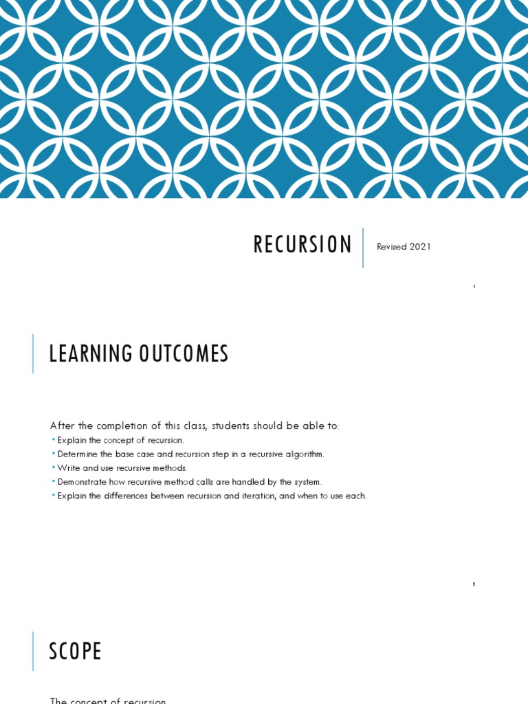 3 Recursion Pdf Recursion Iteration