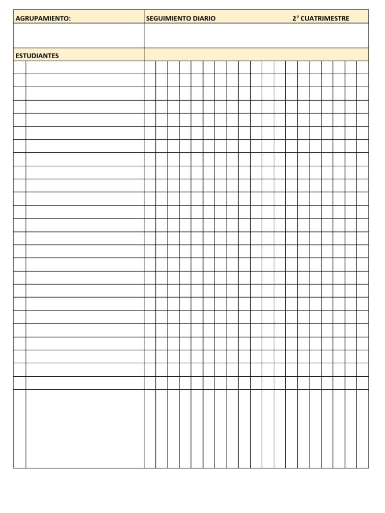 Planilla de Alumnos Listado y Asistencia | PDF