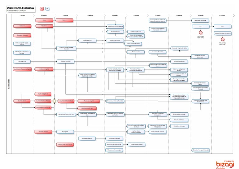 Fluxograma Disciplinas Eng Florestal Matriz 1 | PDF