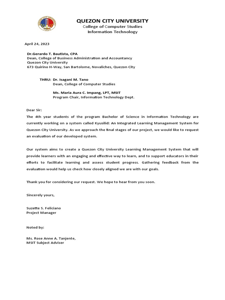 Letter To The Company TECHCONNECT For Evaluation | PDF | Behavior Modification | Cognitive Science