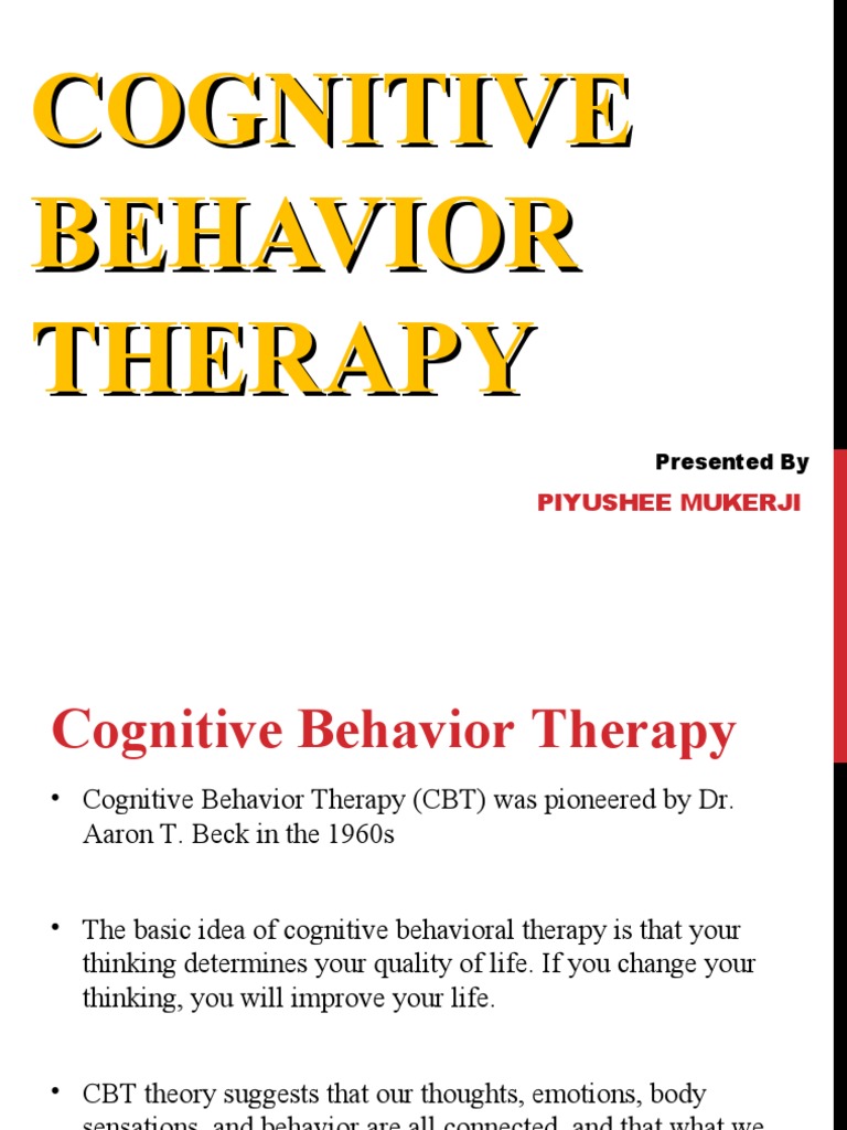 Cognitive Behavior Therapy | PDF | Self-Improvement