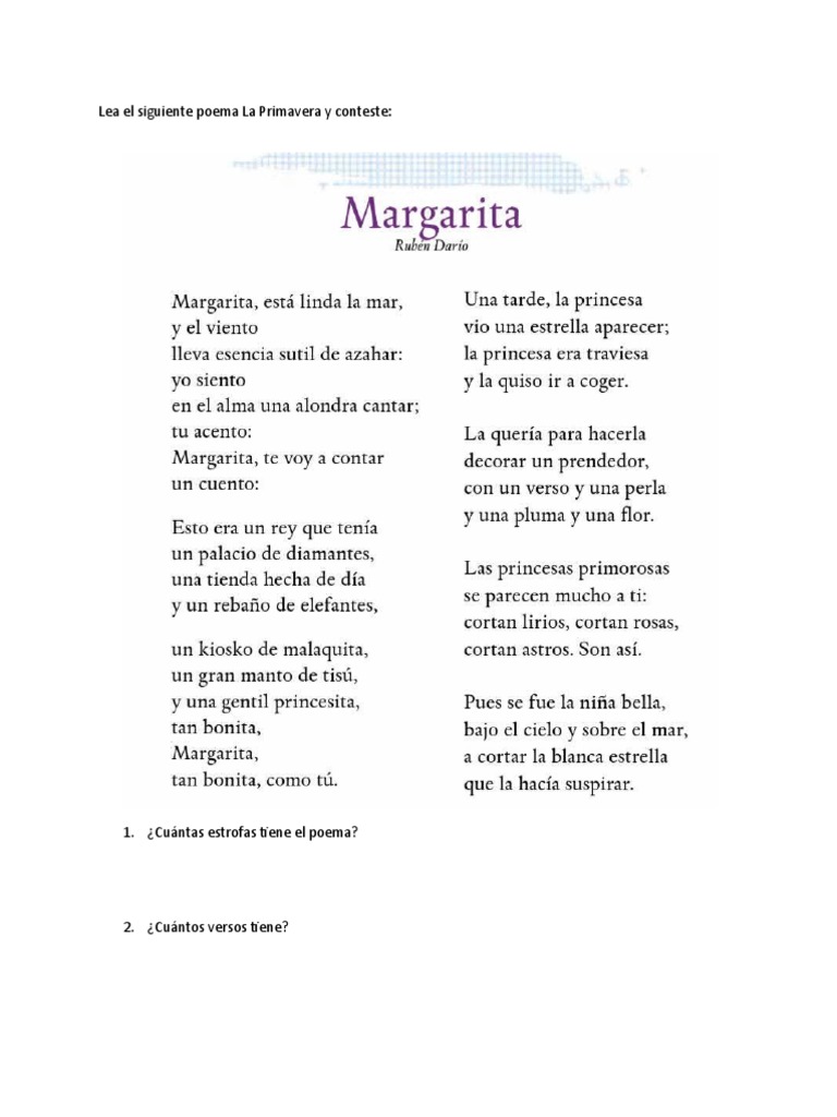 Poema Margarita | PDF