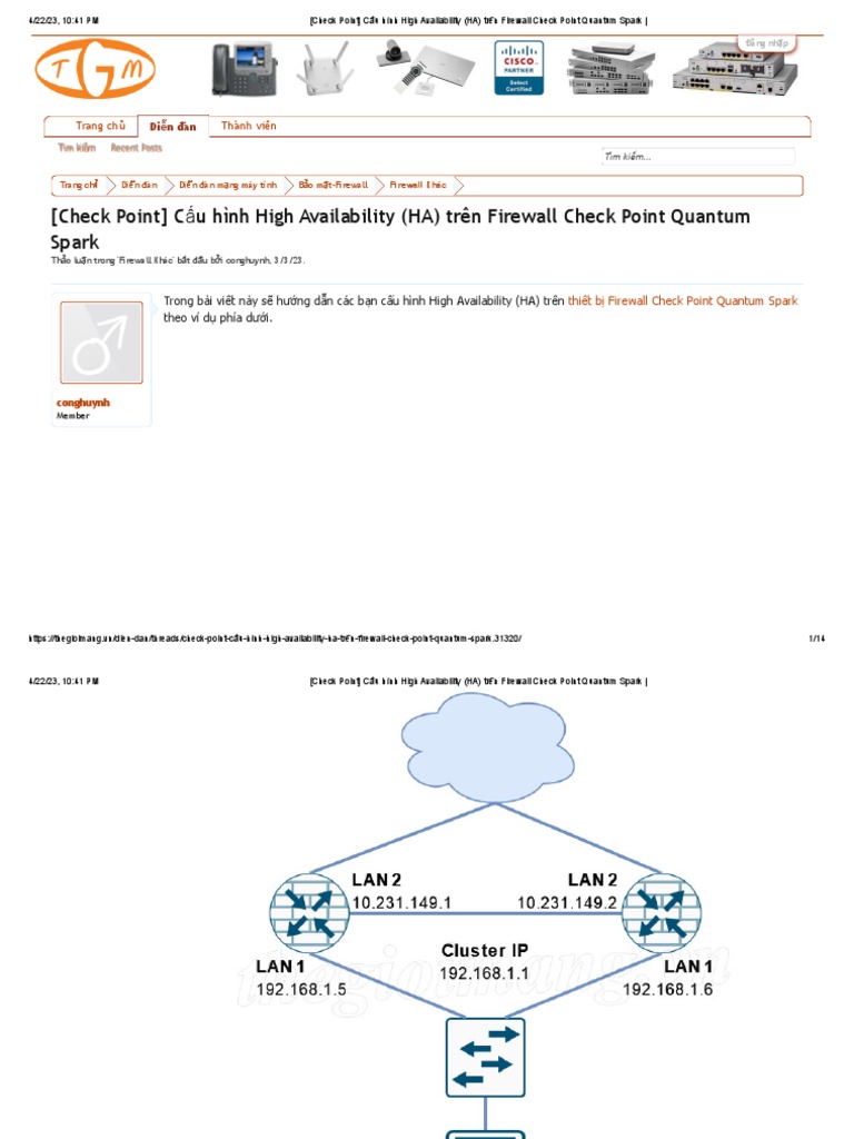 (Check Point) Cấu hình High Availability (HA) trên Firewall Check Point ...