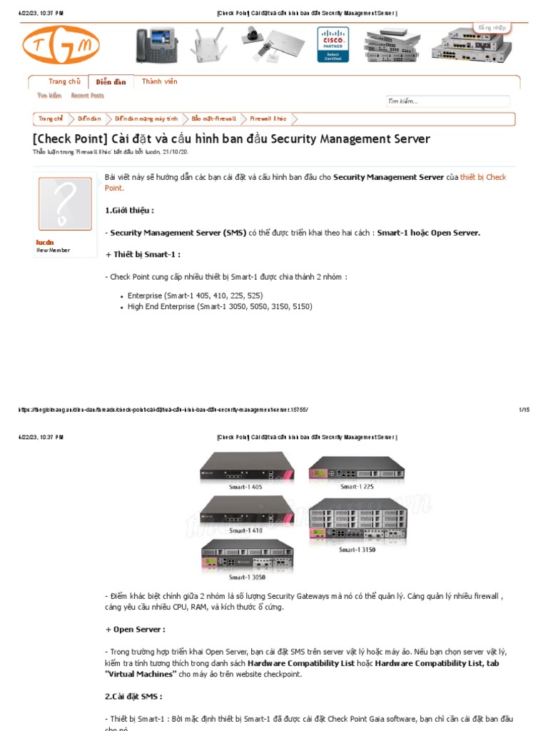 (Check Point) Cài đặt và cấu hình ban đầu Security Management Server ...