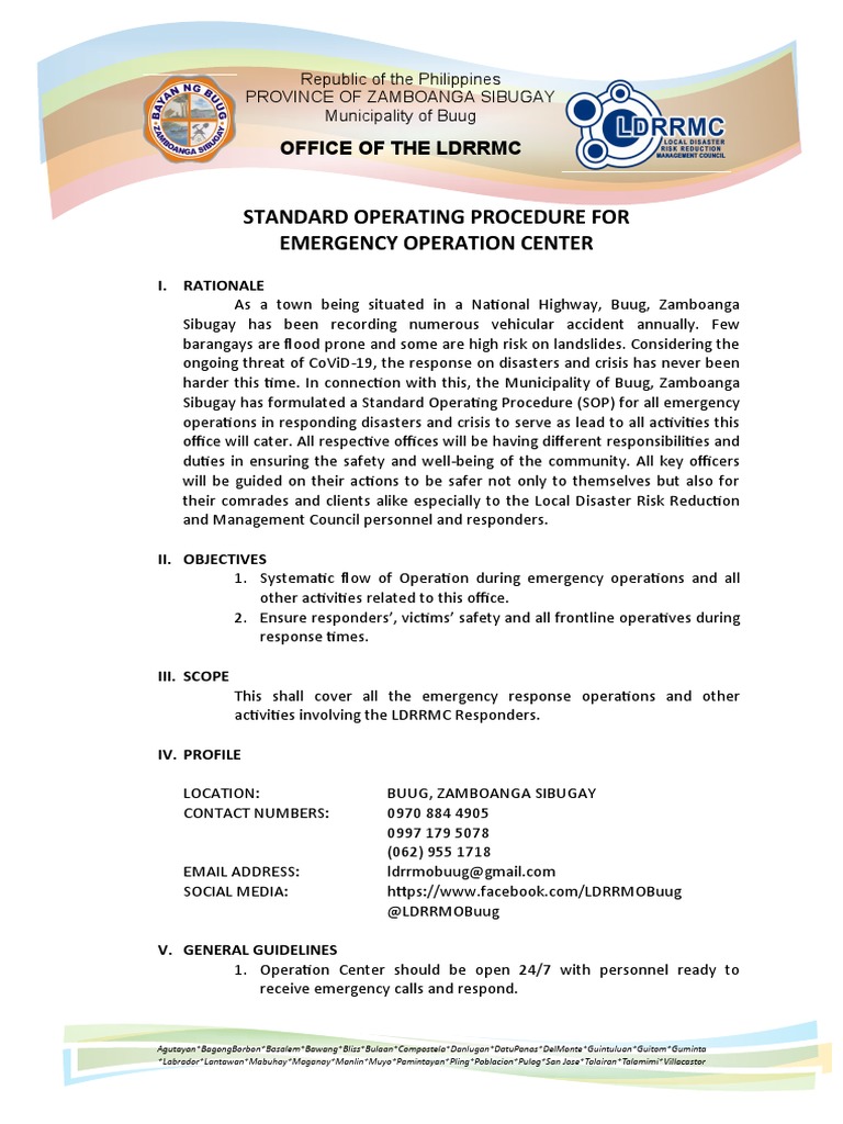 Emergency Response SOP for Buug | PDF | Emergency | Safety