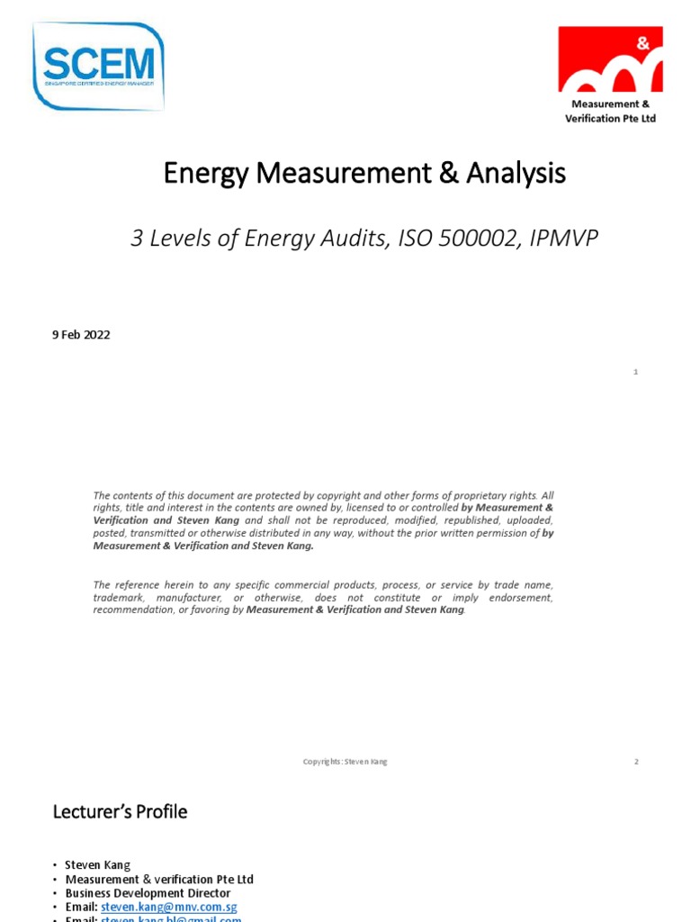 Energy Measurement & Analysis: 3 Levels of Energy Audits, ISO 500002 ...