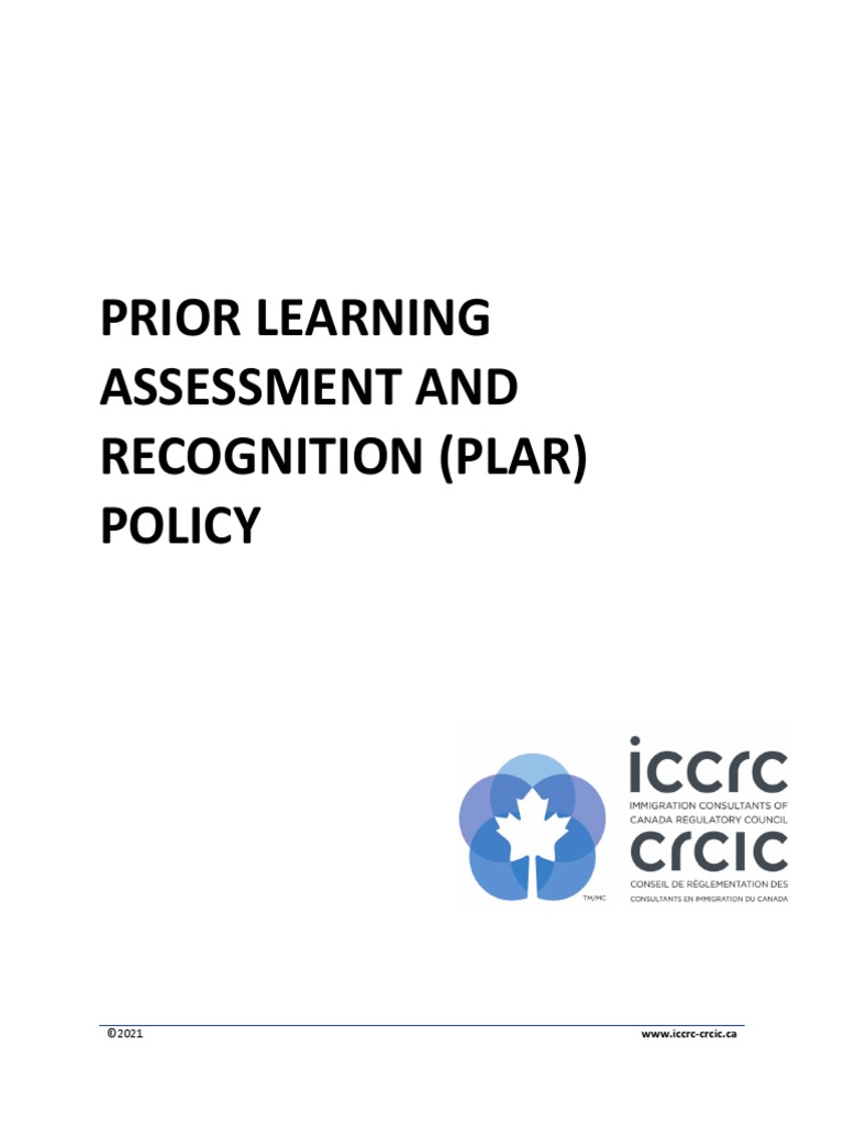 Prior Learning Assessment and Recognition (PLAR) Policy | PDF