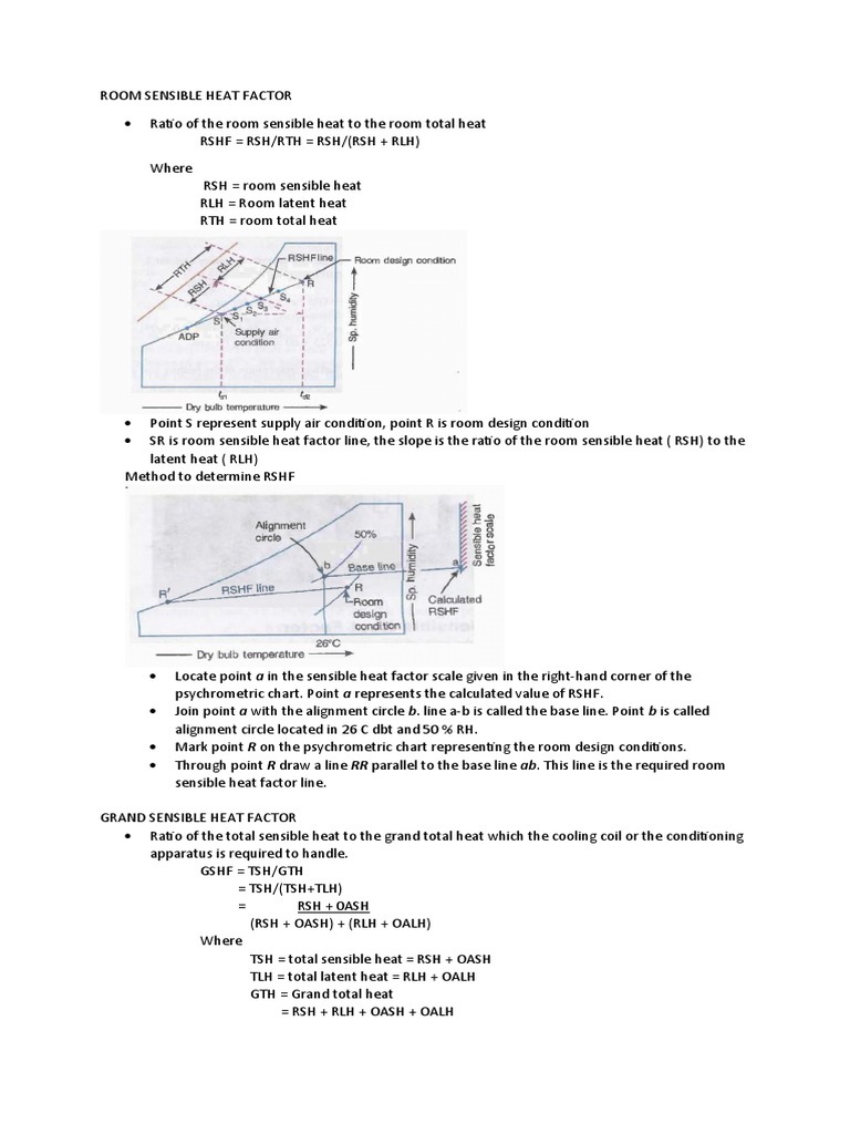 Room Sensible Heat Factor Explained | PDF | Humidity | Applied And ...