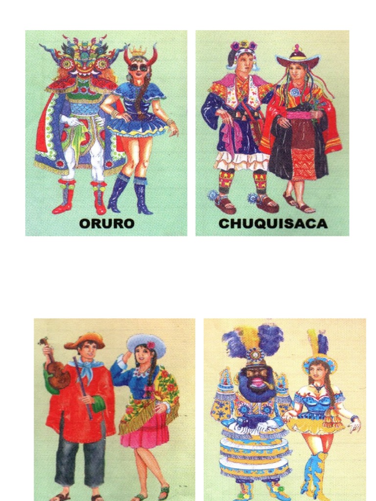 Trajes Folkloricos de Los 9 Departamentos de Bolivia | PDF