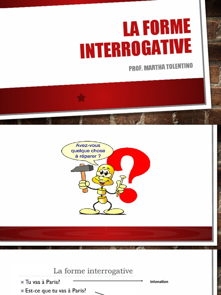 La Forme Interrogative | PDF