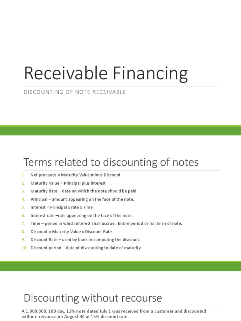 9 Receivable Financing Discounting | PDF
