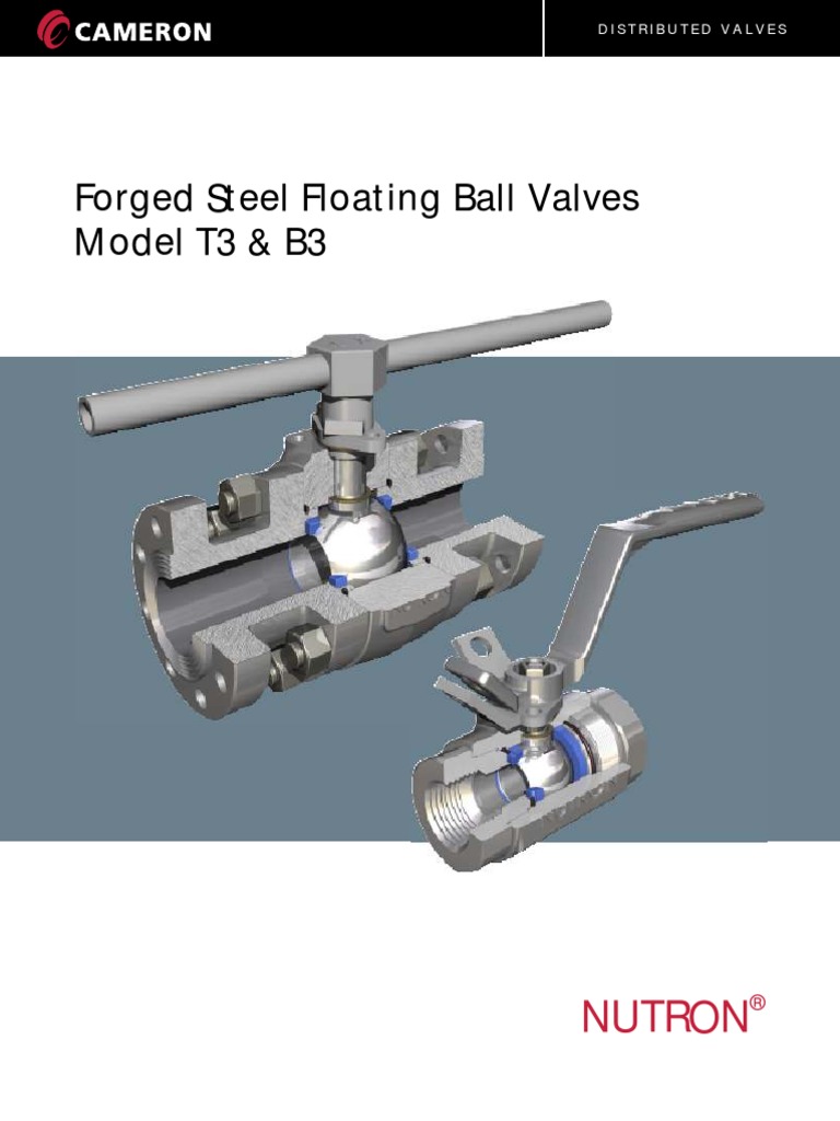 NUTRON Forged Steel Floating Ball Valve Model T3 & B3 - X | PDF | Valve ...