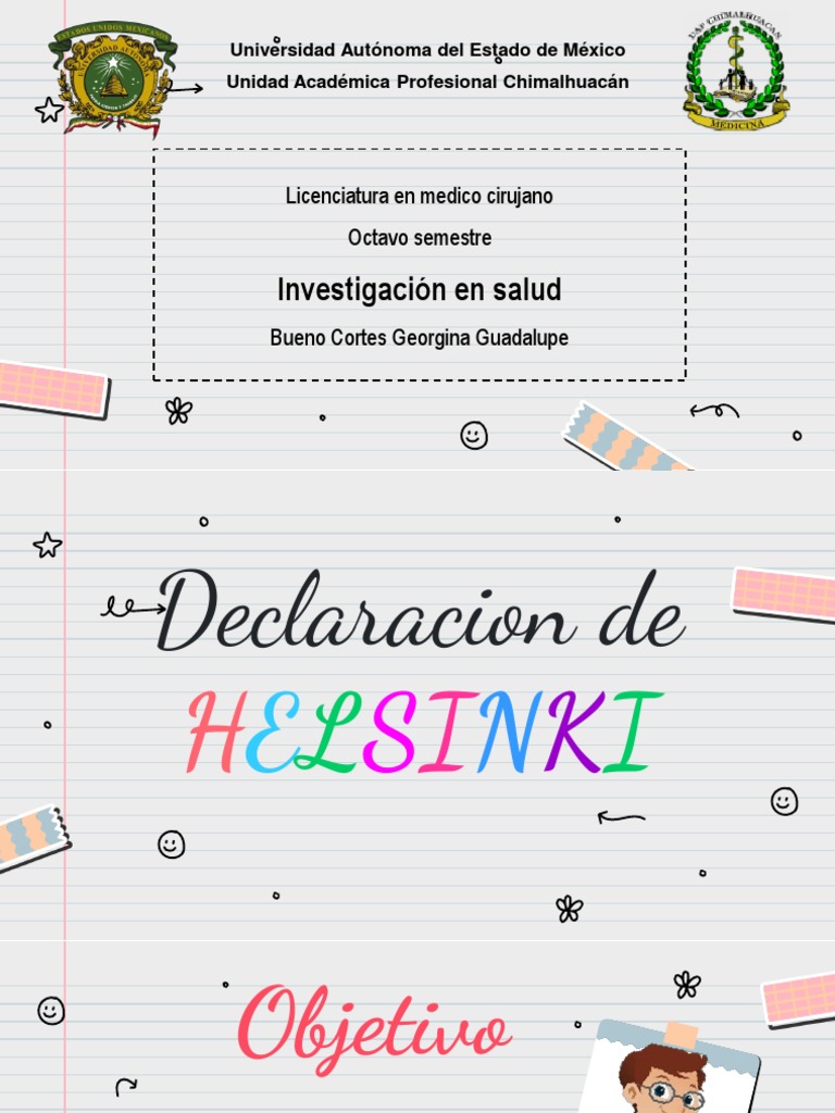 Declaracion de HELSINKI | PDF | Medicina | Etica Aplicada