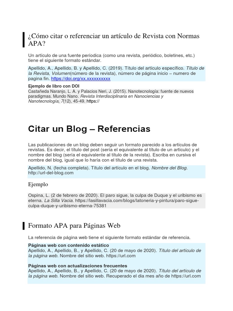 Como Citar Paginas Web | PDF