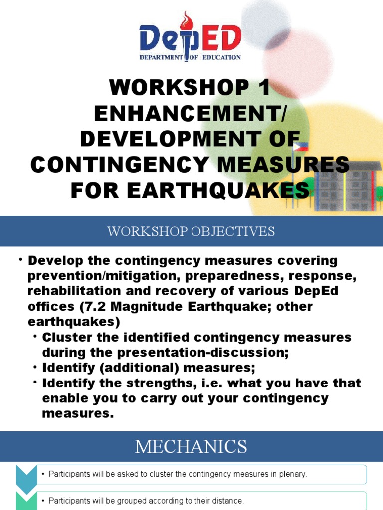 Contingency Plan of Earthquake | PDF | Emergency Management | Earthquakes