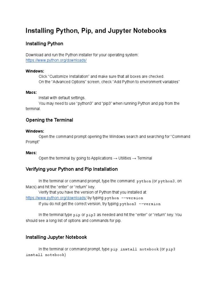 Installation Troubleshooting Pdf Command Line Interface Python Programming Language 4989