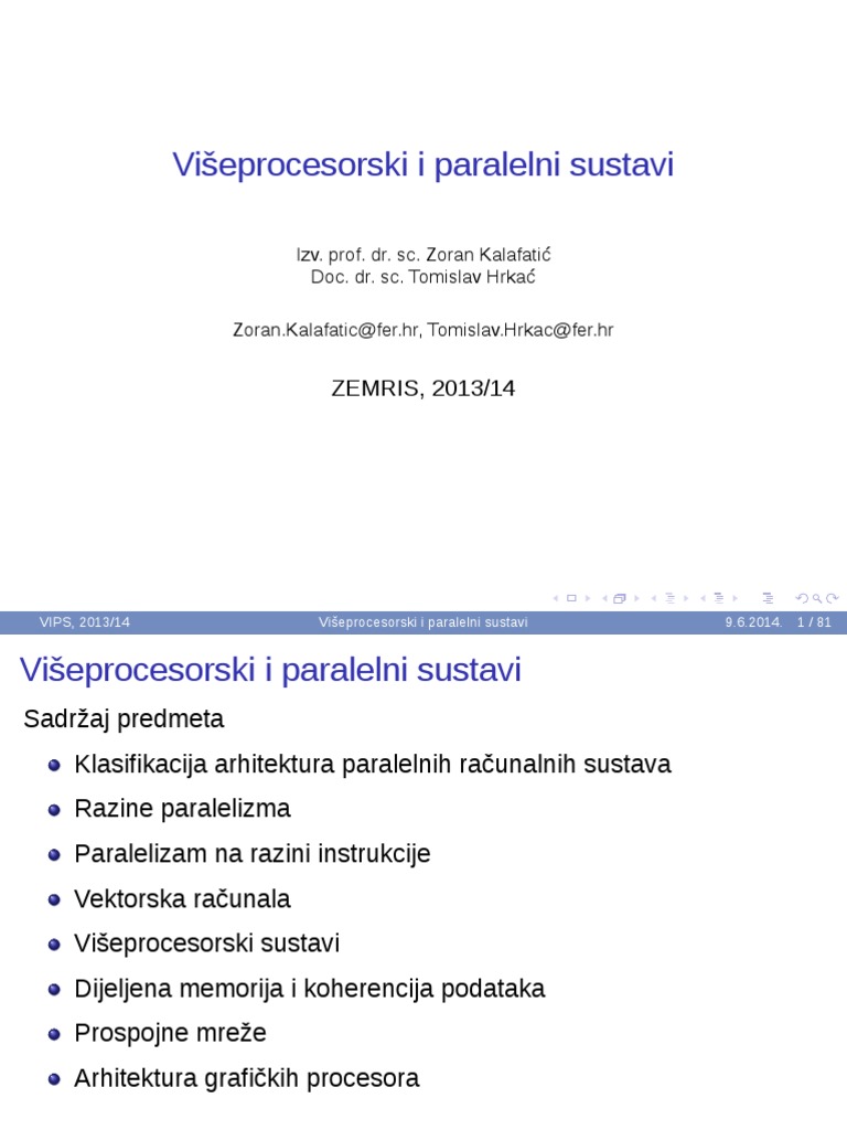 Višeprocesorski I Paralelni Sistemi | PDF