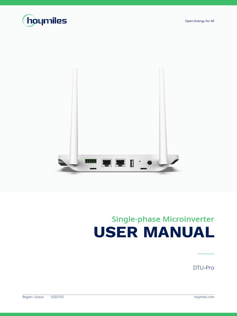 User Manual - DTU-Pro-WiFi-GPRS - Global - EN - V202105 | PDF