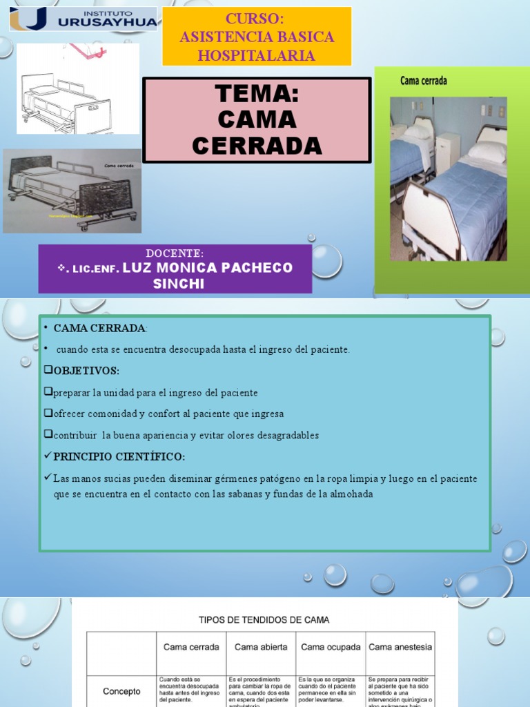 Tema: Cama Cerrada: Luz Monica Pacheco Sinchi | PDF
