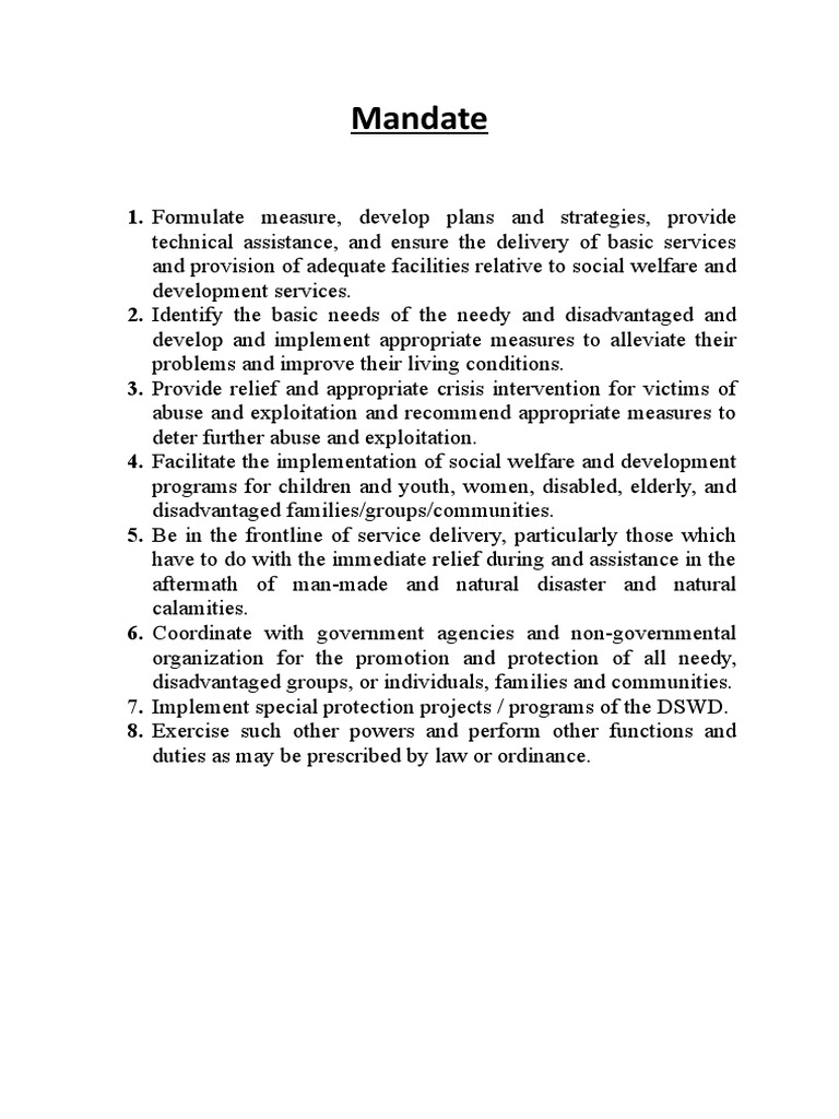 Mandate - . . | PDF | Identity Document | Disability