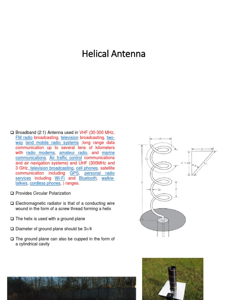 Helical Antenna | PDF | Antenna (Radio) | Polarization (Waves)