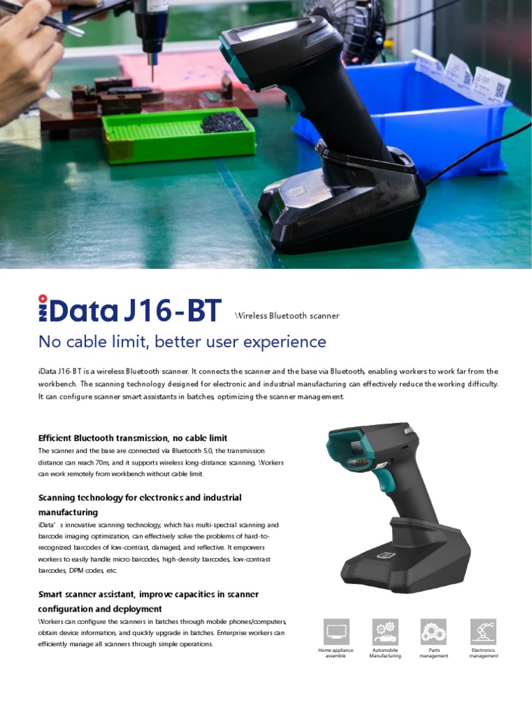 EN - Idata J16 BT Product Datasheet - 2022V4.1 | PDF