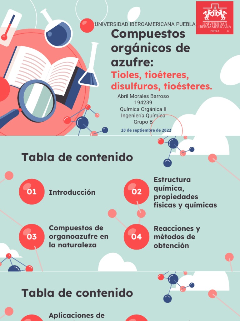 Compuestos Orgánicos de Azufre:: Tioles, Tioéteres, Disulfuros ...