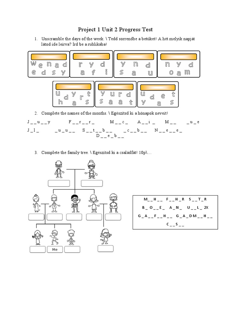 Project 1 Unit 2 Progress Test | PDF