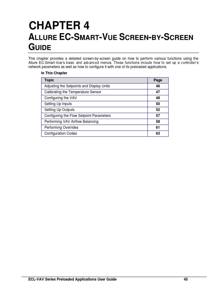 Smart Sensor VAV Setup Procedures | PDF | Menu (Computing) | Parameter (Computer Programming)
