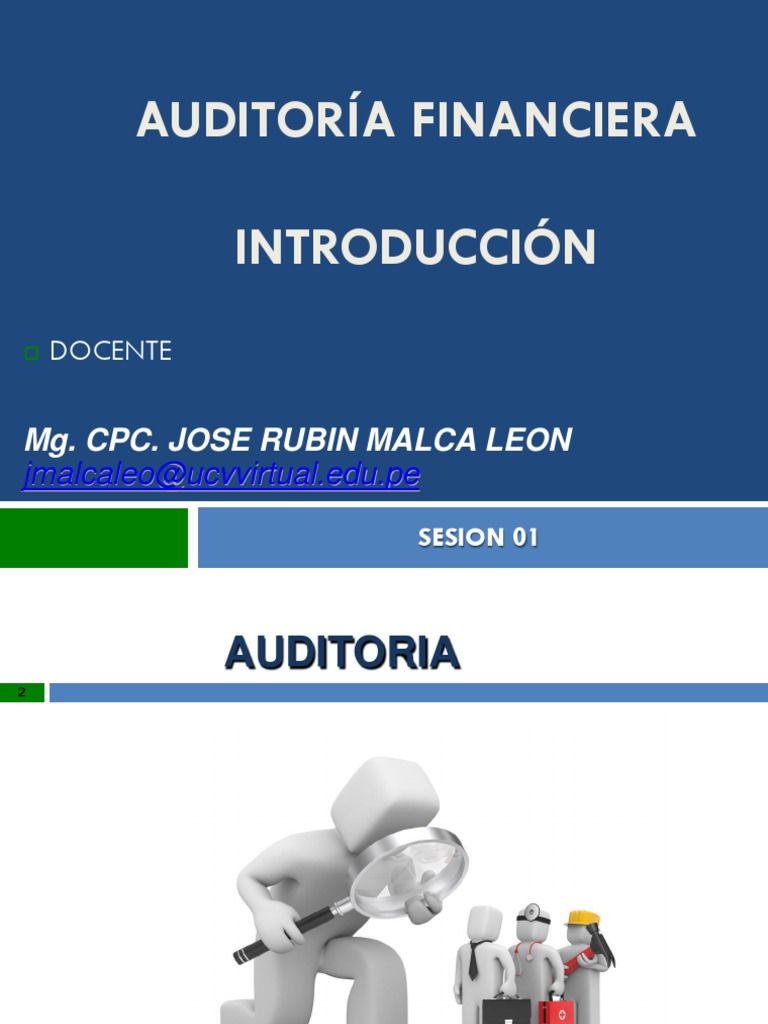 Sesion 1 - Auditoria - Introduccion 1 | PDF | Auditoría | Auditoría financiera