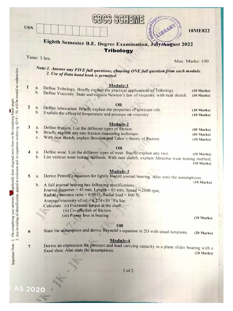 Tribology July-August 2022 | PDF