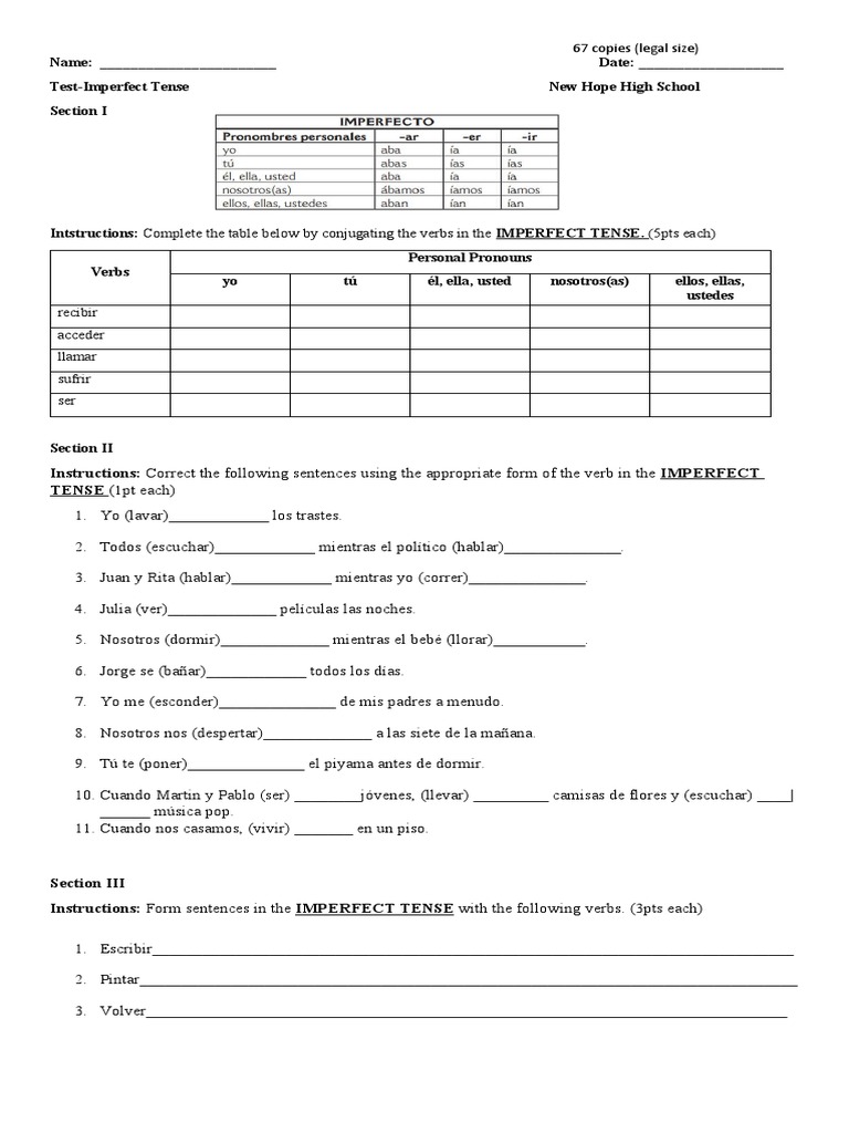 Imperfect Part I: Test – Preterite vs Imperfect PRACTICE Flashcards ...