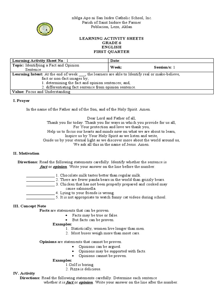 Las 2020 English 6 Q1 | Download Free PDF | King Lear