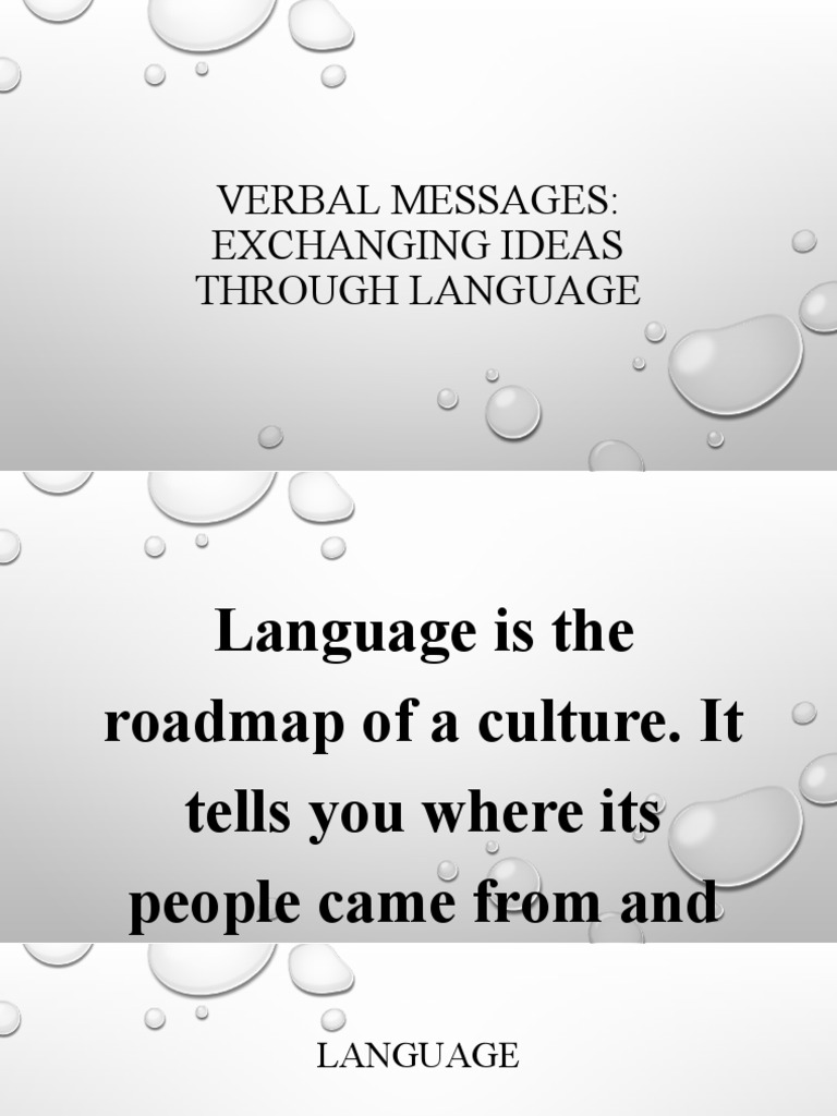 Exchanging Ideas Through Language | PDF | Interpersonal Communication | Communication