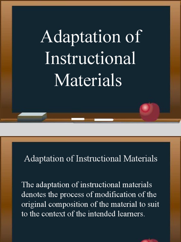 Adaptation of Instructional Materials | PDF